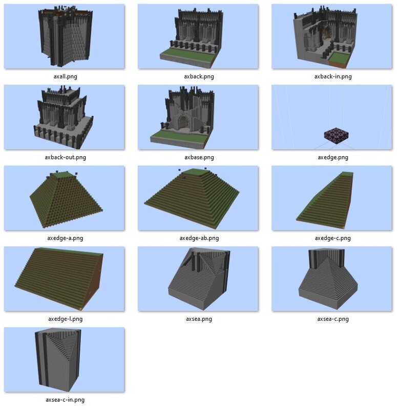 Aacumenunan Sea Wall made of cascading structure blocks Minecraft Map