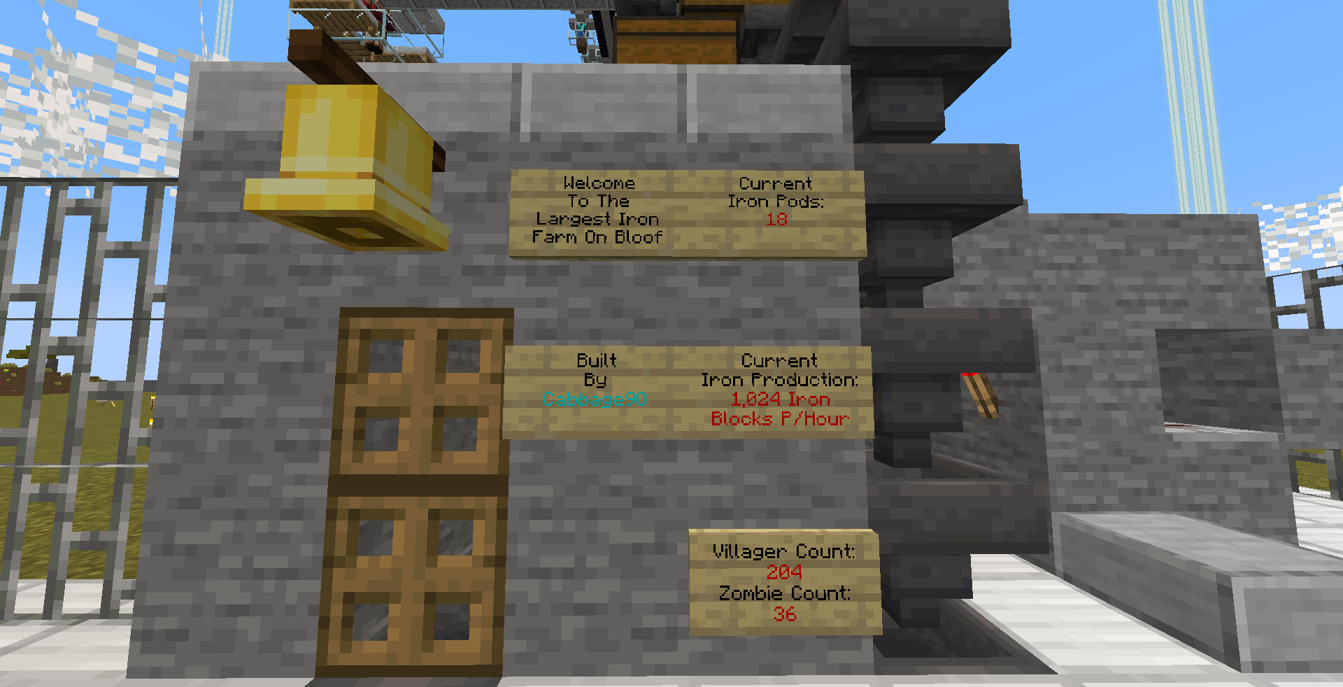 Portal Based Iron Farm Minecraft Map