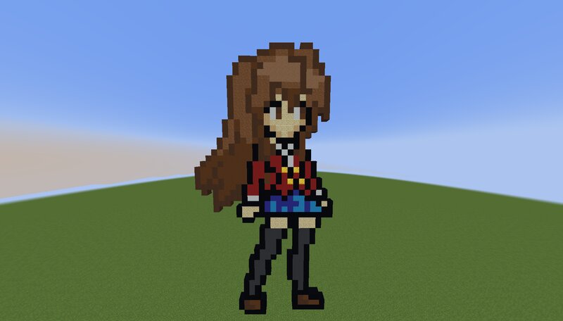 Taiga Aisaka (Toradora) 2D Pixelart Minecraft Map