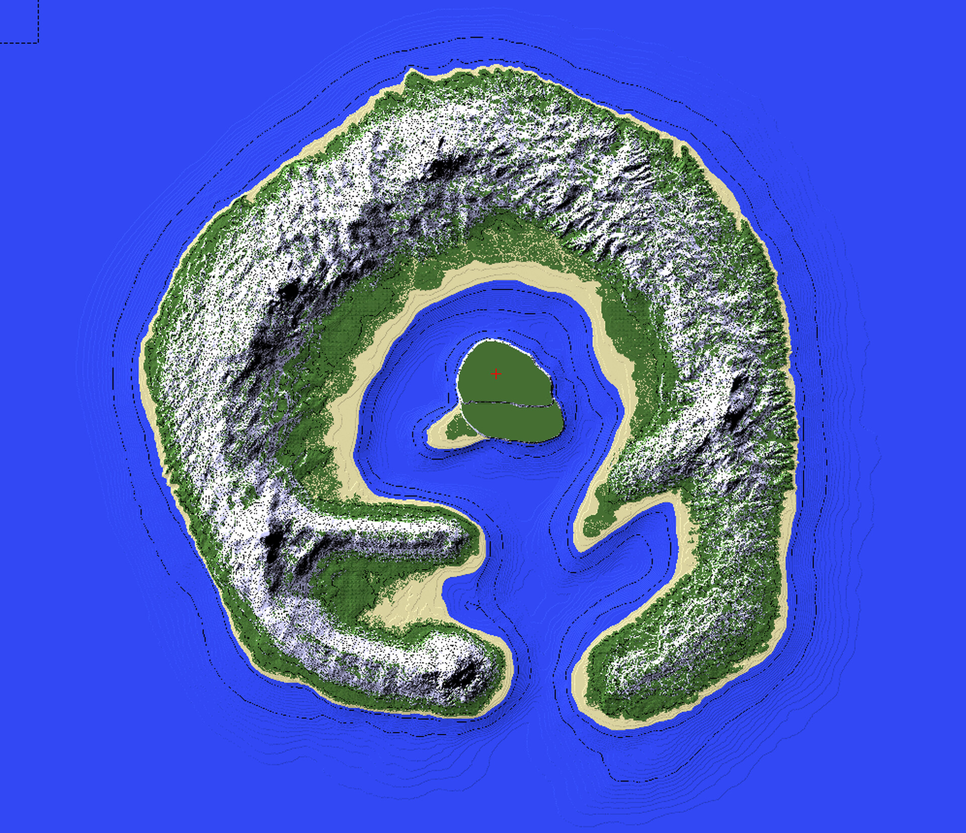 Simple Mountainous Cove Island | 2k x 2k | [1.18] Minecraft Map