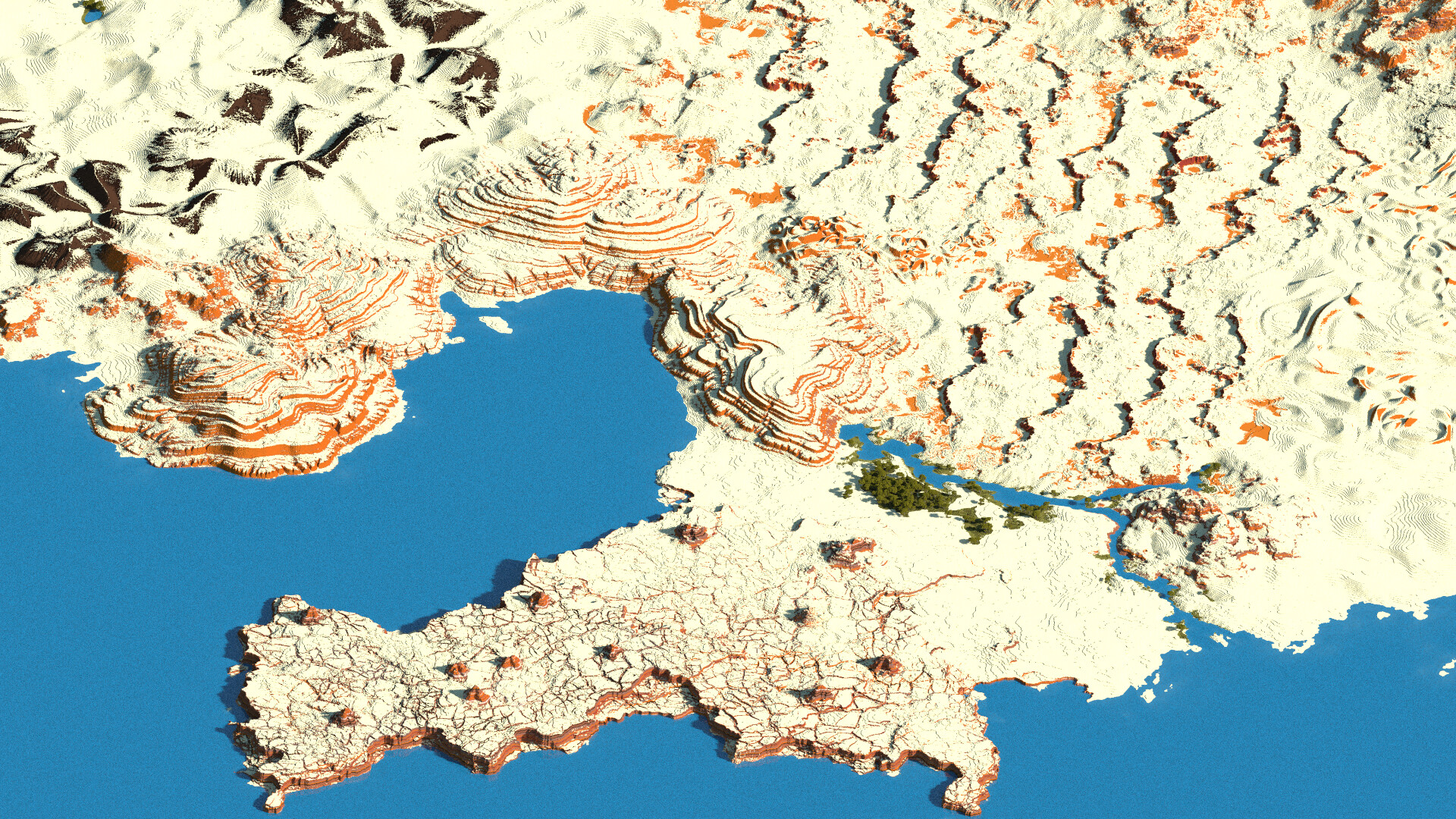 Huge desert - 11100x7500 [WorldPainter | 1 part of 3] Total Size 40000x40000 Minecraft Map