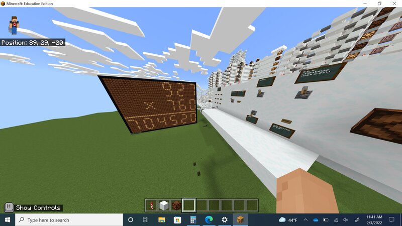 Minecraft Bedrock 10 bit Binary Redstone Calculator Minecraft Map