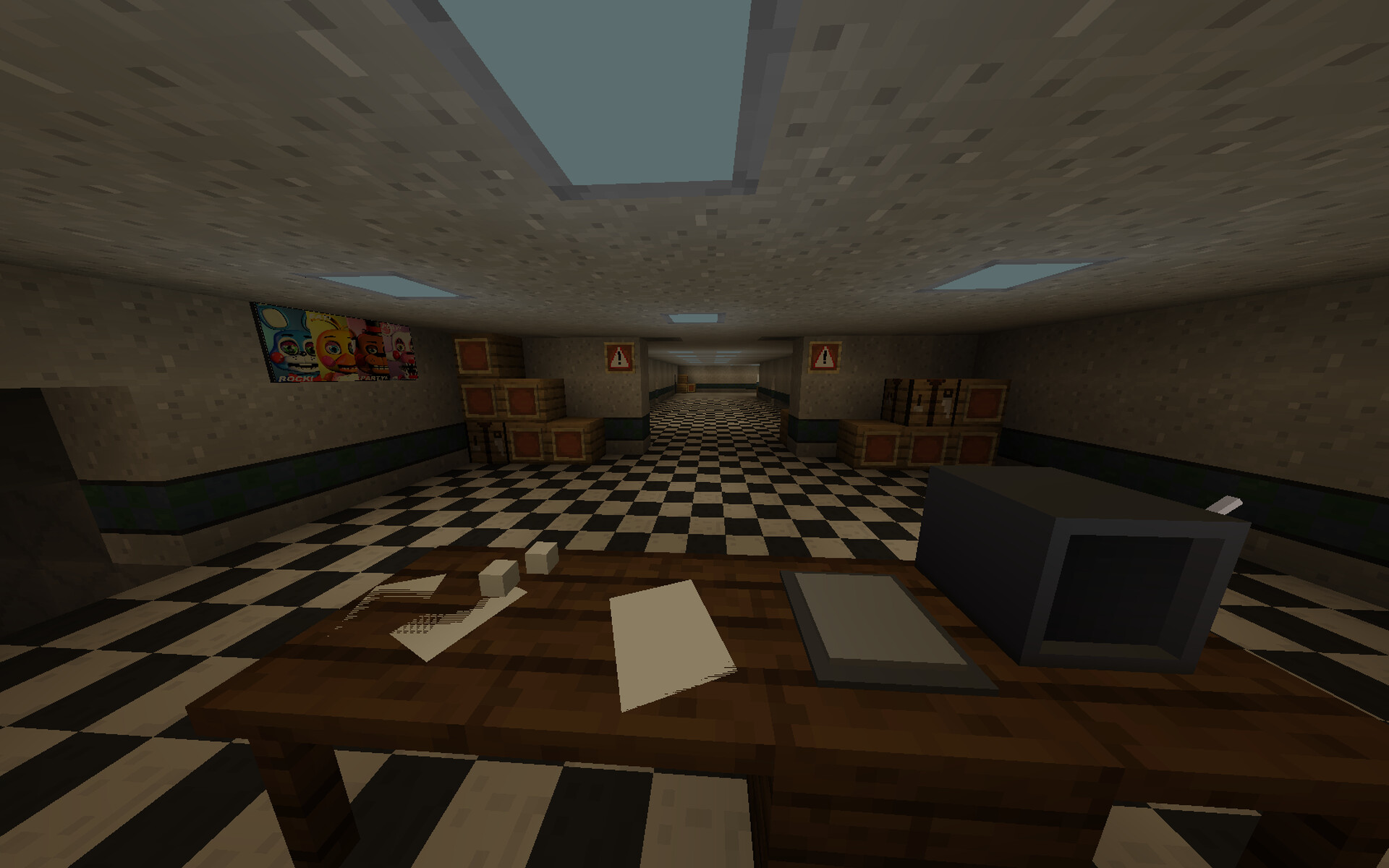 FNaF Characters Heads + FNaF 1,2 map Minecraft Map