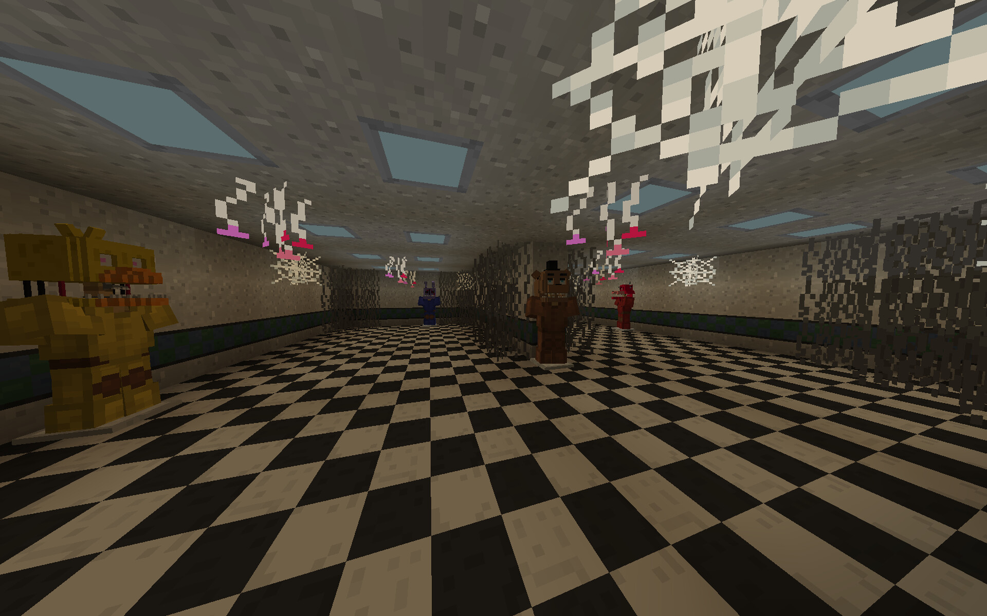 FNaF Characters Heads + FNaF 1,2 map Minecraft Map