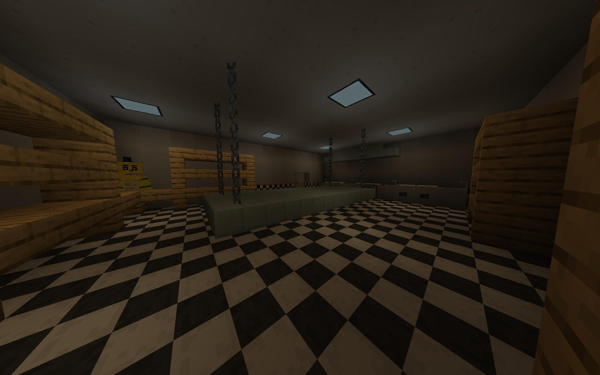 FNaF Characters Heads + FNaF 1,2 map Minecraft Map