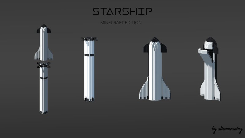 STARSHIP ROCKET + BOOSTER - Minecraft edition / 2022 Minecraft Map