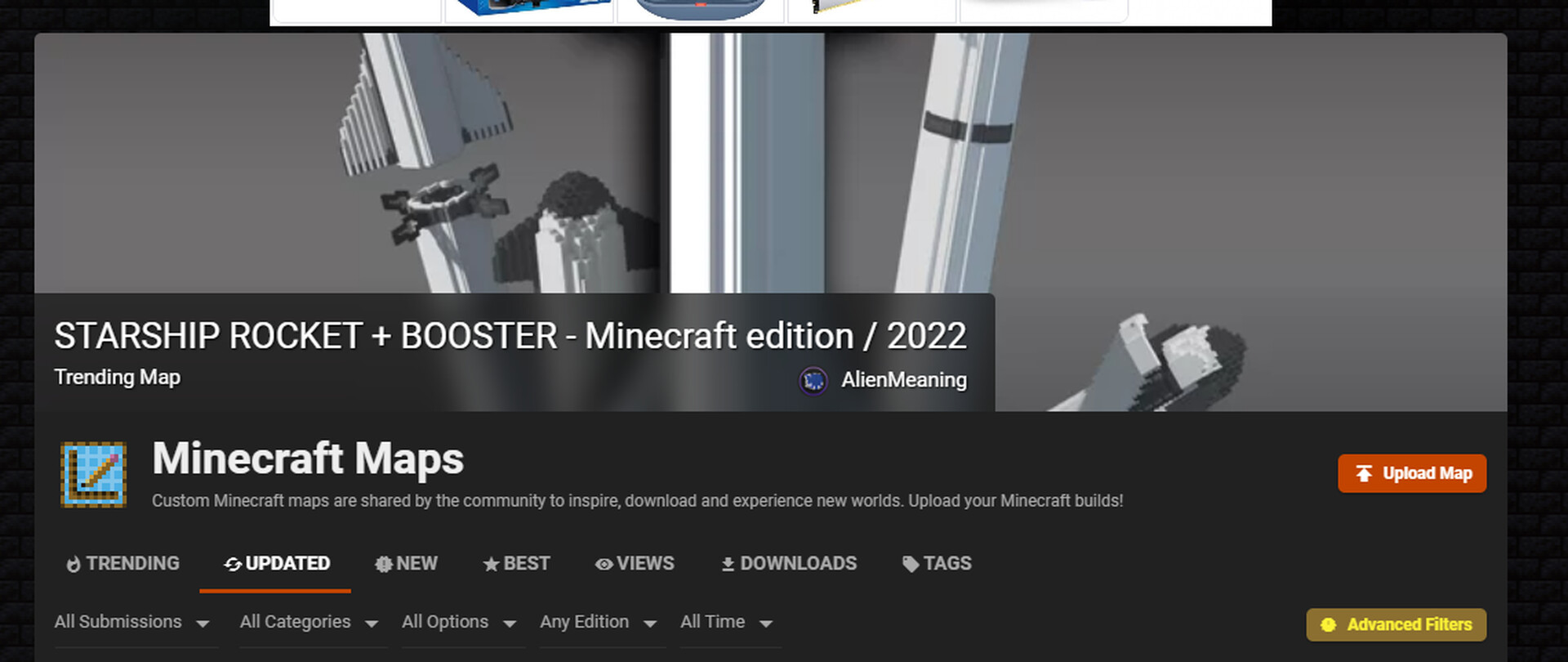 STARSHIP ROCKET + BOOSTER - Minecraft edition / 2022 Minecraft Map