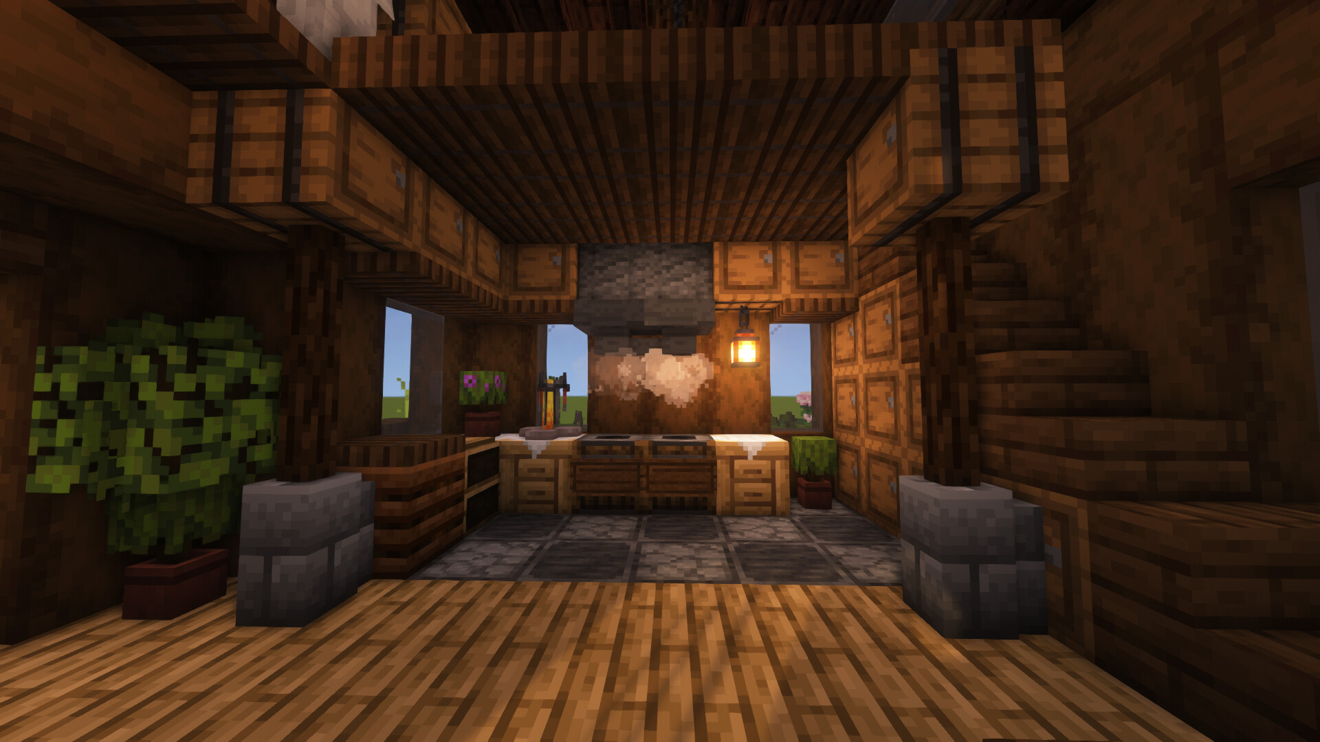 Cozy Survival Starter House Design (with interior & tutorial) Minecraft Map