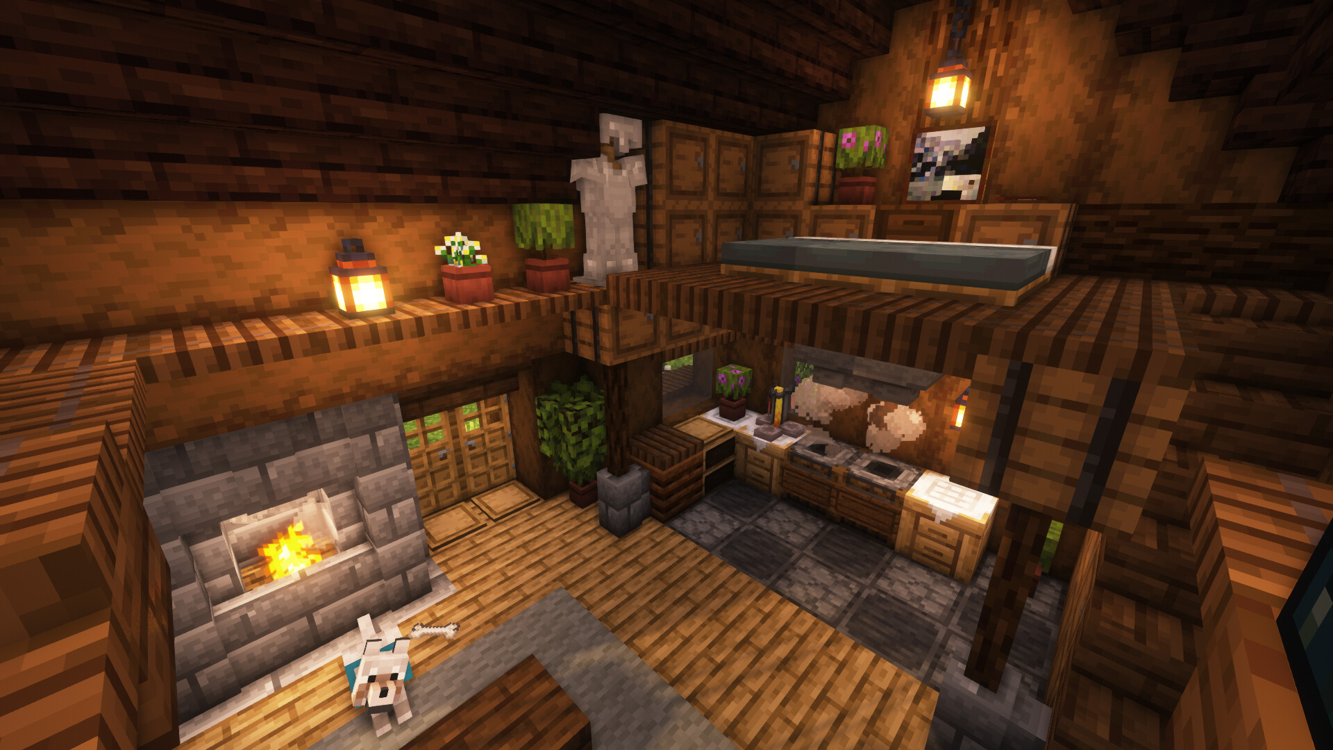 Cozy Survival Starter House Design (with interior & tutorial) Minecraft Map