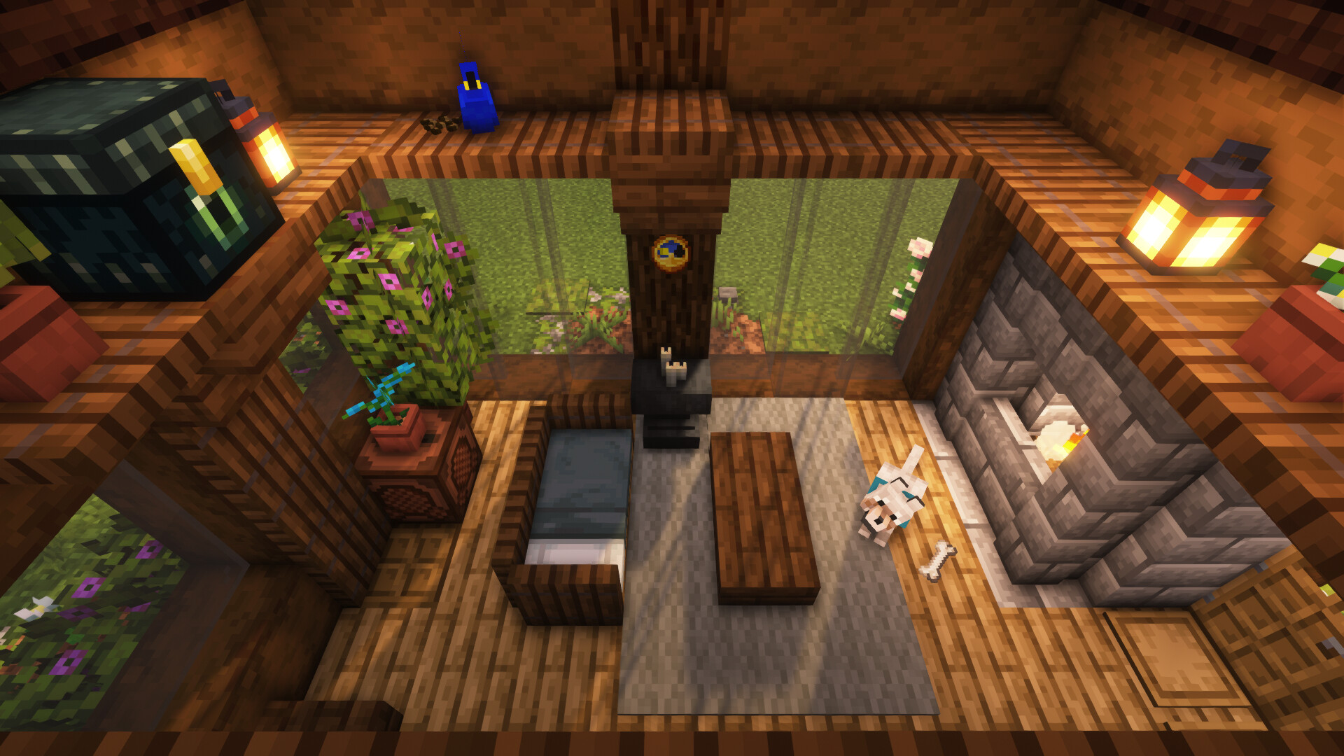 Cozy Survival Starter House Design (with interior & tutorial) Minecraft Map