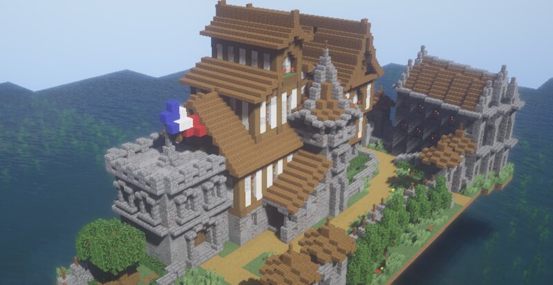 A Minecraft Big Base Survival House Medieval (DOWNLOAD) Minecraft Map