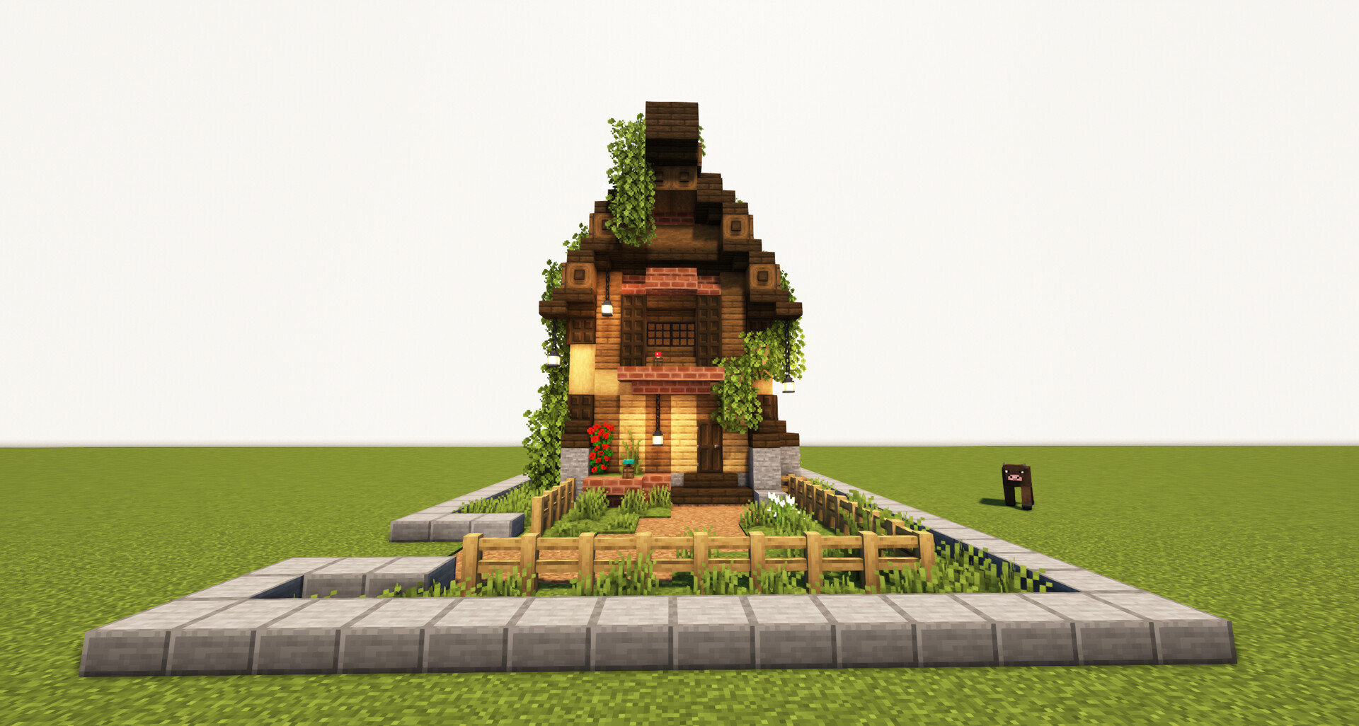 Cute Medieval Fantasy Duplex [Schematic] Minecraft Map