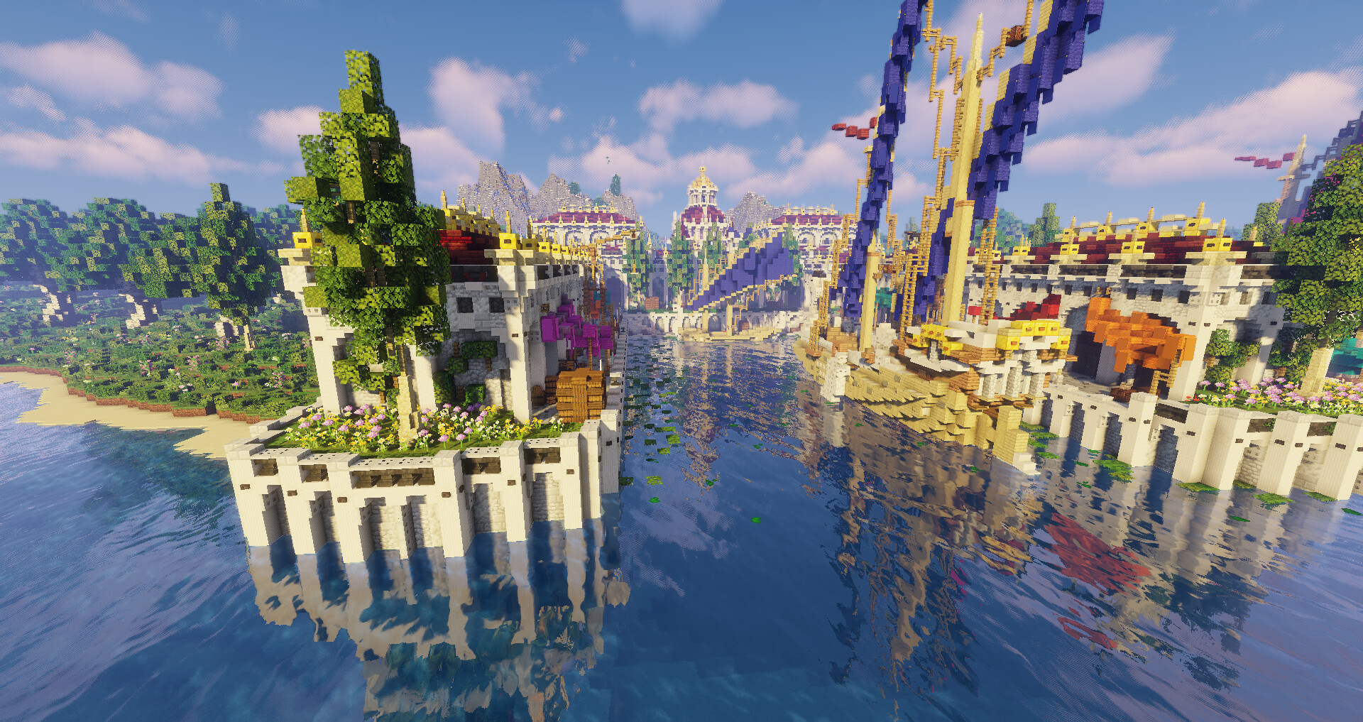 Sapherum Port - Medieval Elven Port - Fables and Fantasy Minecraft Map