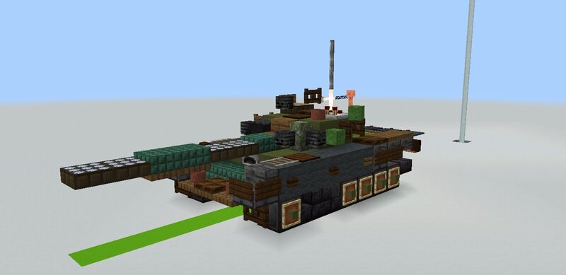 Minecraft T-72A Main battle Tank (1.5:1 Scale) Minecraft Map