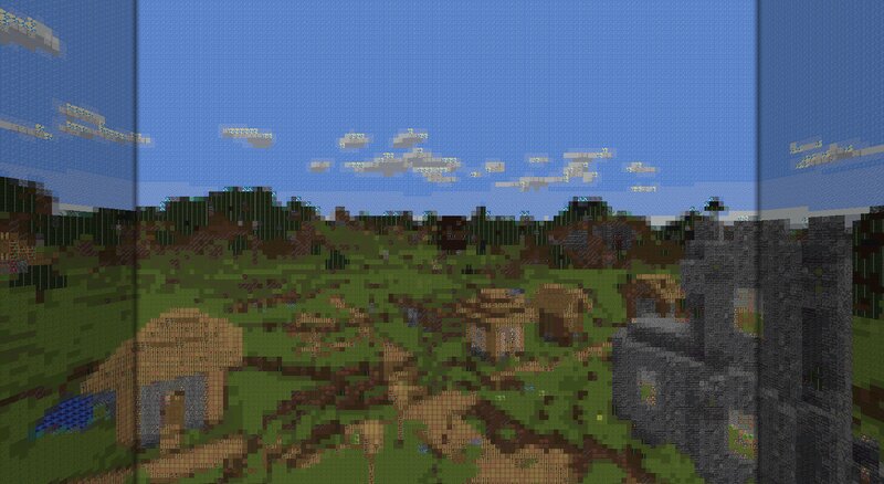 1.12 to 1.18 Panoramas Made With Blocks Minecraft Map
