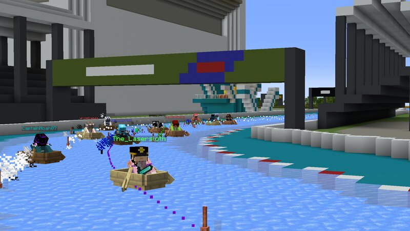 F1 Miami Grand Prix Ice Boat Racing track (1.17.1) Minecraft Map