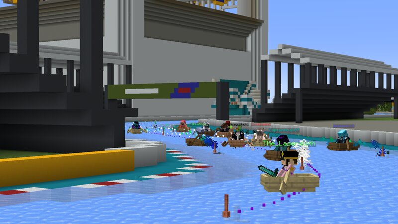 F1 Miami Grand Prix Ice Boat Racing track (1.17.1) Minecraft Map