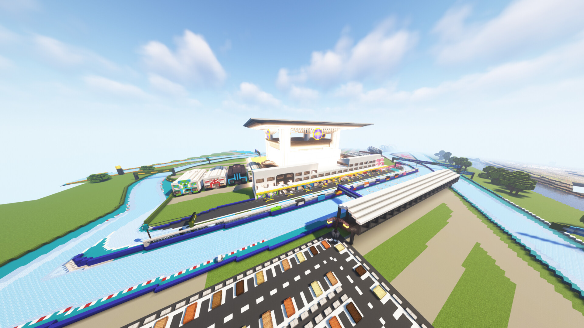 F1 Miami Grand Prix Ice Boat Racing track (1.17.1) Minecraft Map