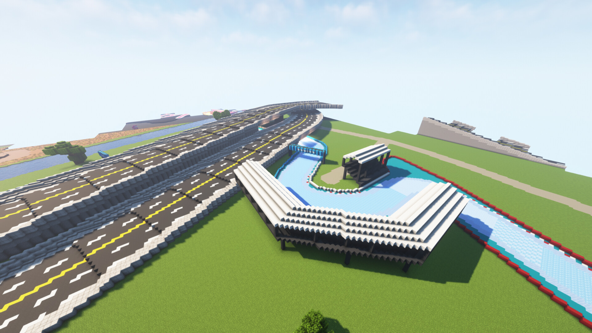 F1 Miami Grand Prix Ice Boat Racing track (1.17.1) Minecraft Map