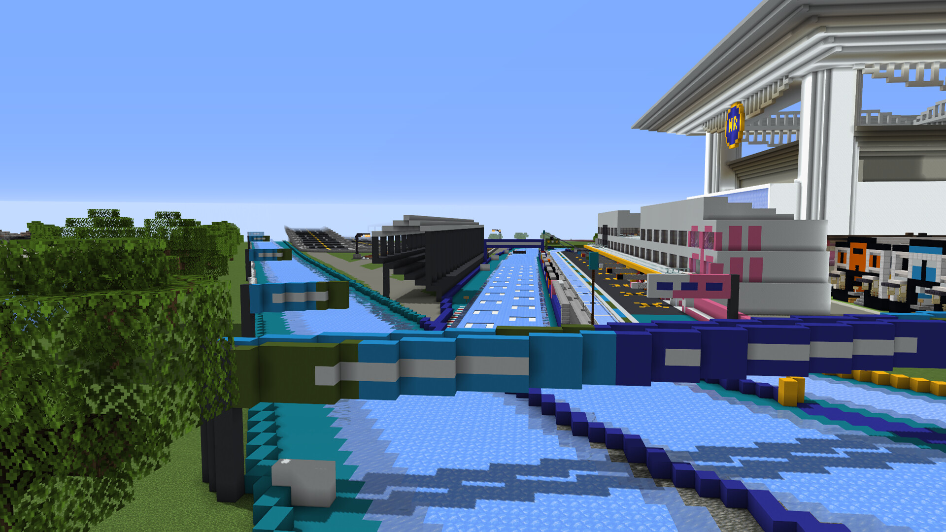 F1 Miami Grand Prix Ice Boat Racing track (1.17.1) Minecraft Map