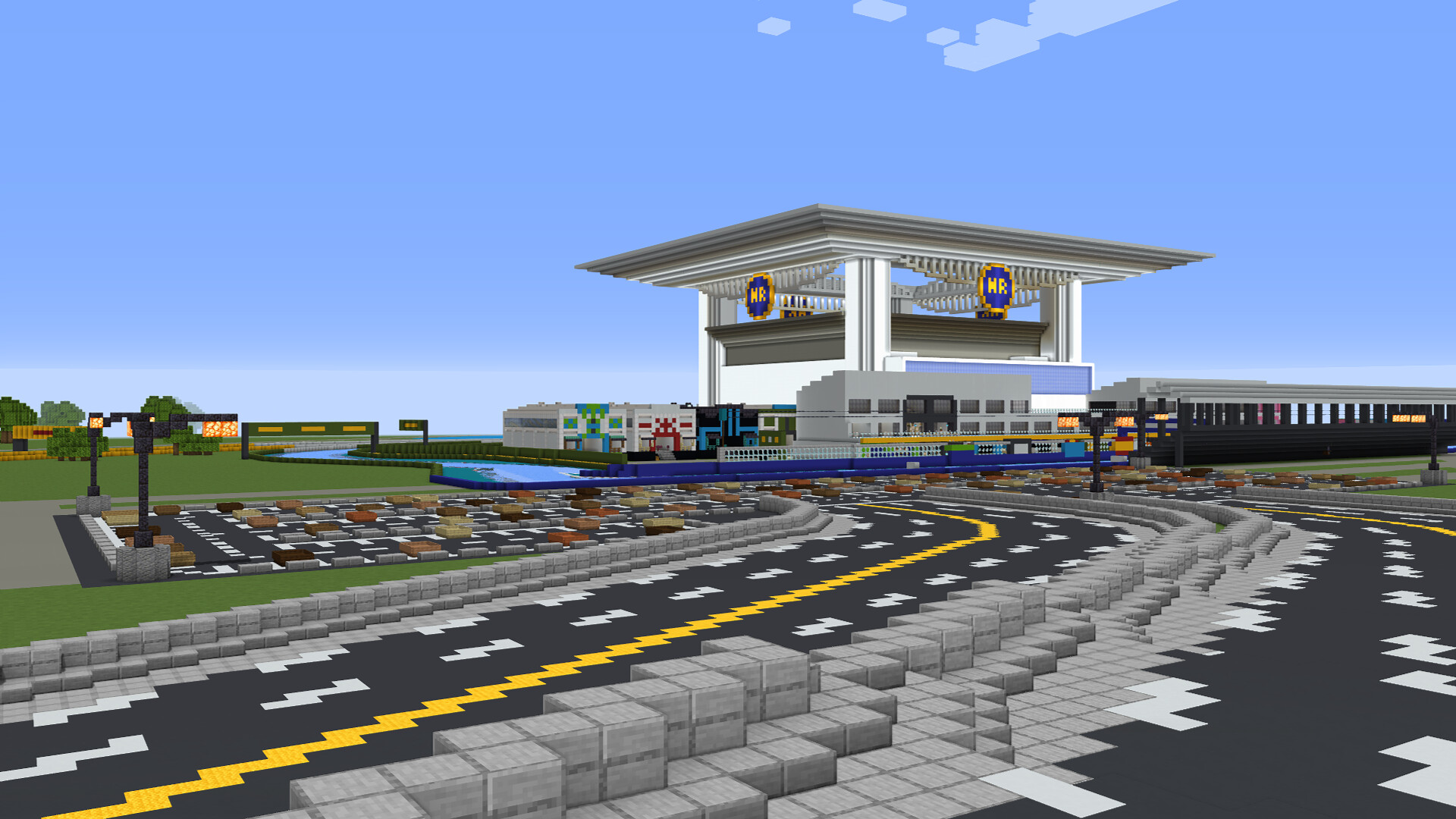 F1 Miami Grand Prix Ice Boat Racing track (1.17.1) Minecraft Map