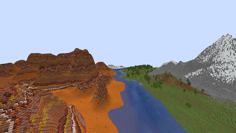 Three Biomes | [FREE DOWNLOAD] 4000x4000 Custom Terrain Minecraft Map