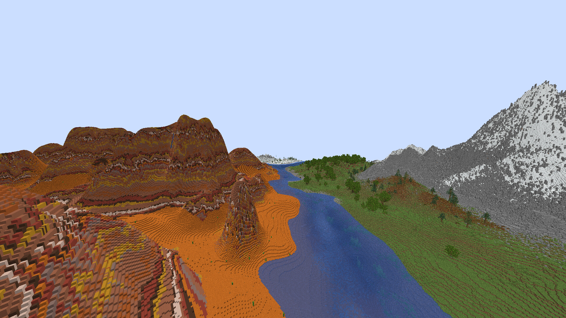 Three Biomes | [FREE DOWNLOAD] 4000x4000 Custom Terrain Minecraft Map