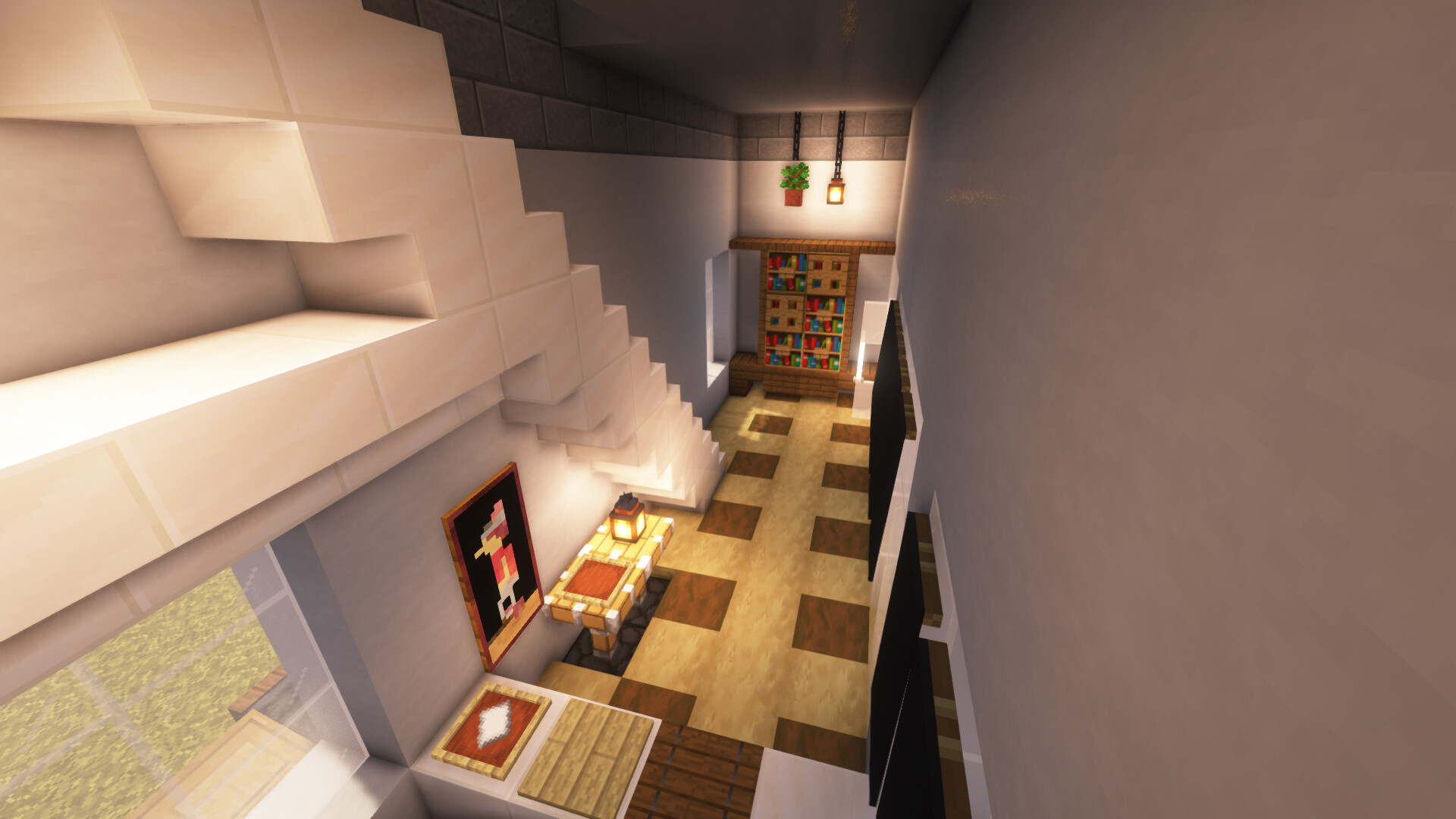 Сoffee house in modern style with interior [ Download ] Minecraft Map