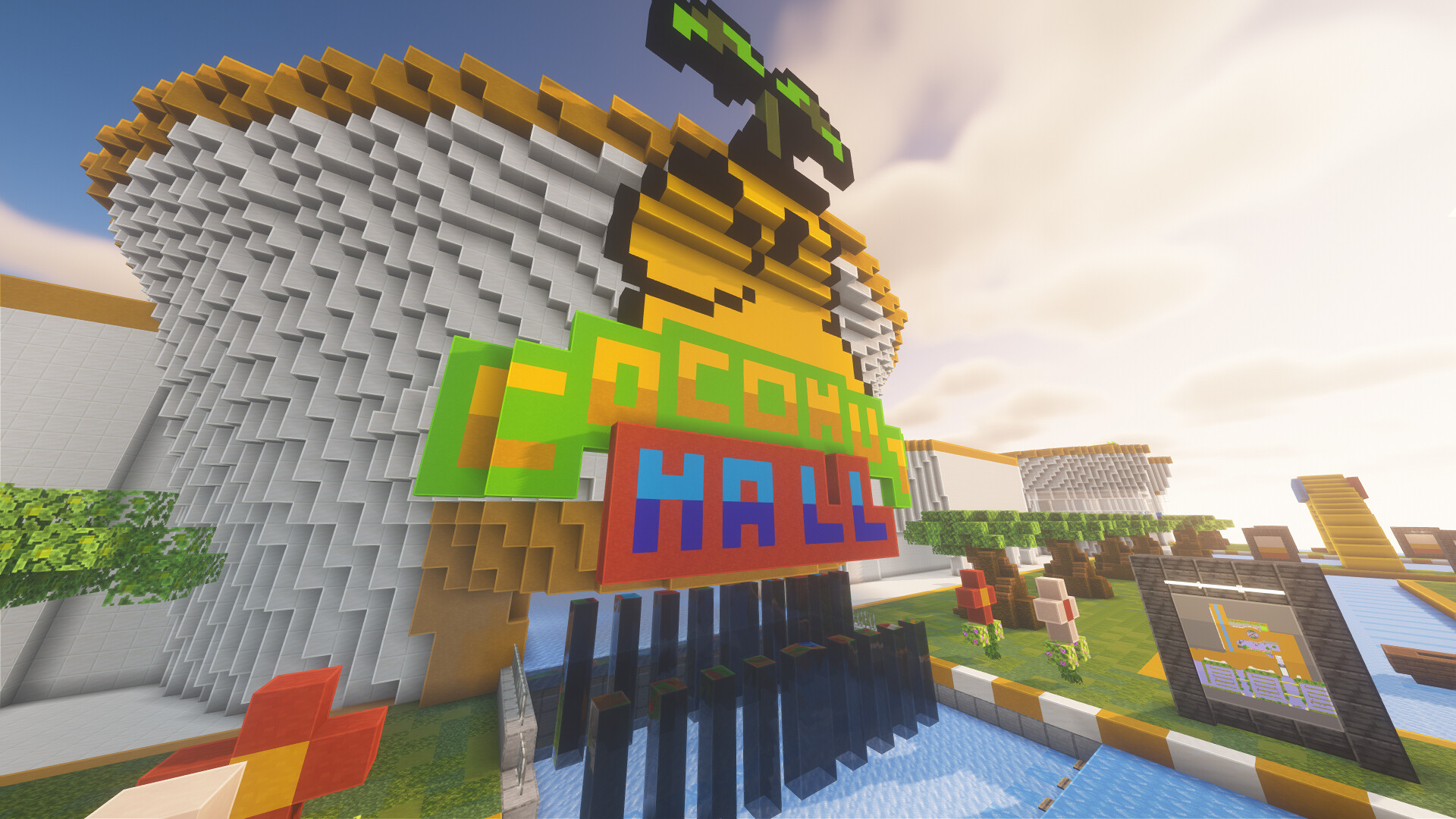 Coconut Mall in Minecraft | Ice Boat Map Minecraft Map