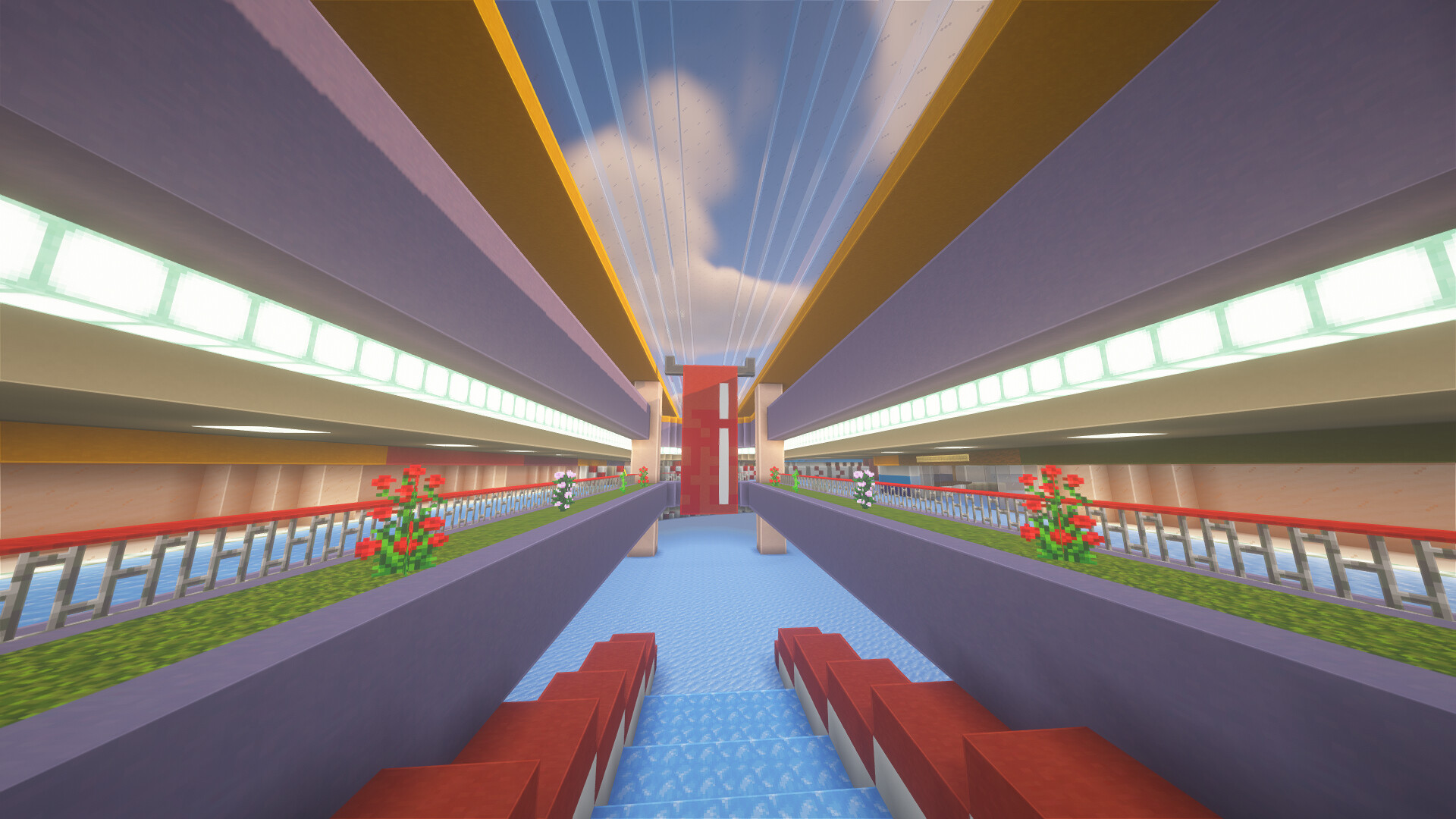 Coconut Mall in Minecraft | Ice Boat Map Minecraft Map