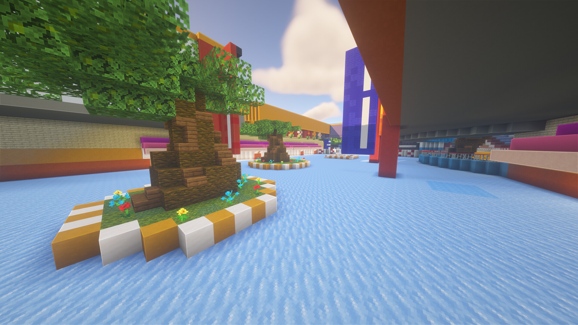 Coconut Mall in Minecraft | Ice Boat Map Minecraft Map