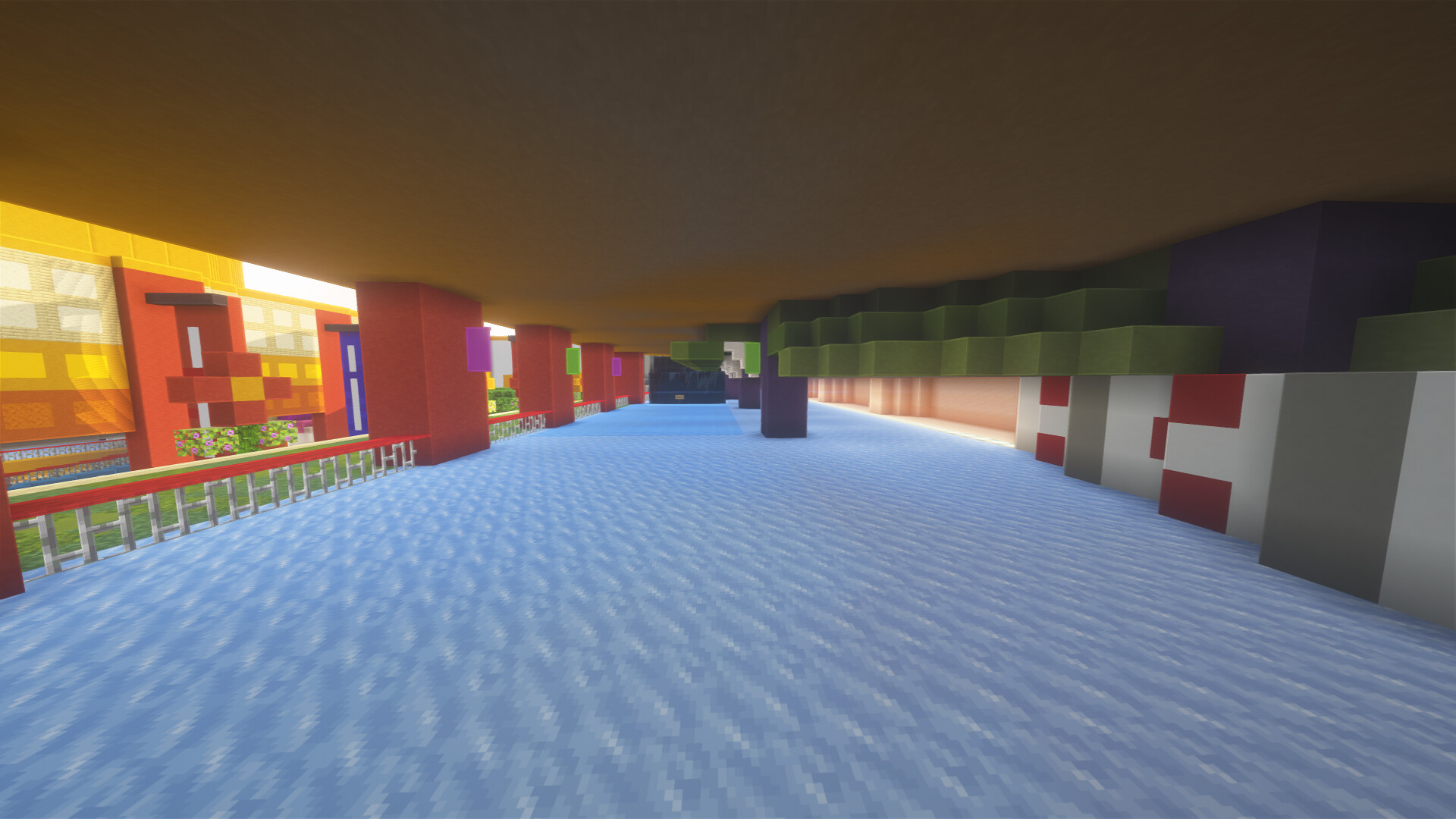 Coconut Mall in Minecraft | Ice Boat Map Minecraft Map