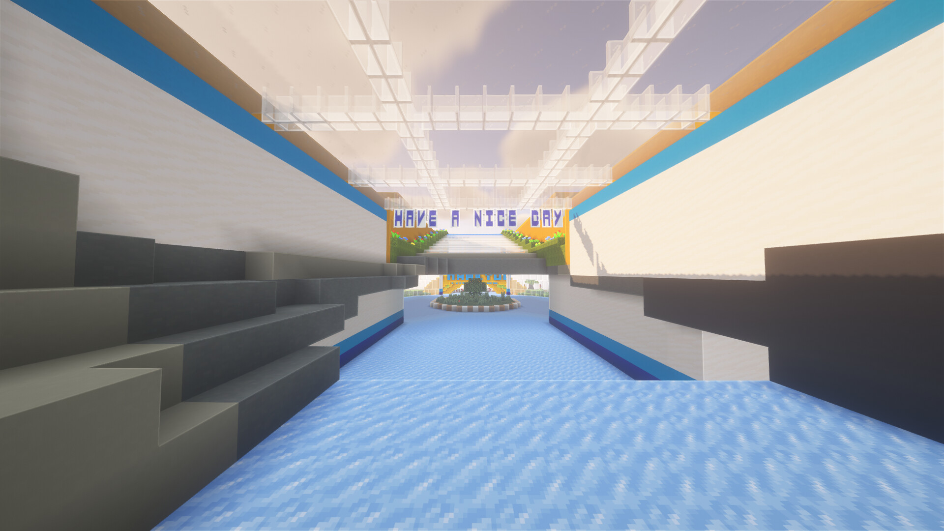 Coconut Mall in Minecraft | Ice Boat Map Minecraft Map