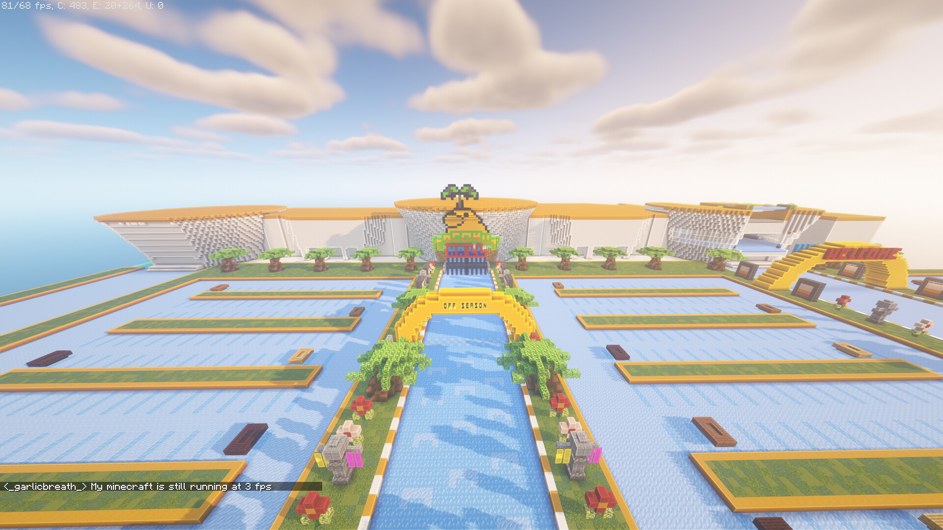 Coconut Mall in Minecraft | Ice Boat Map Minecraft Map