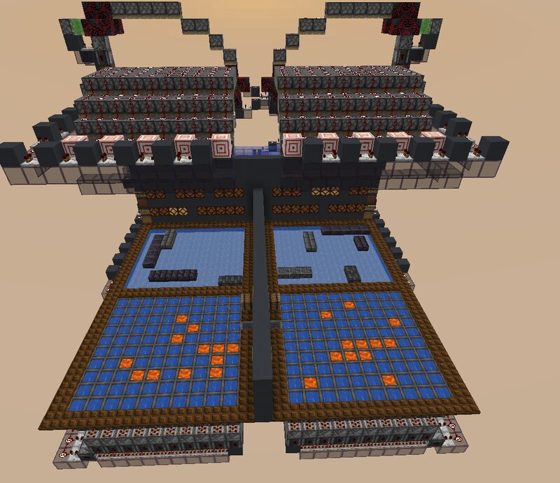 Battleship mini-Game (Redstone) Minecraft Map