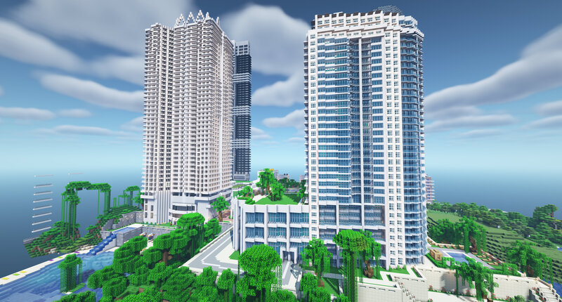 4 Midtown Miami 1:1 building Minecraft Map