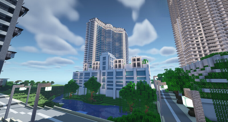 4 Midtown Miami 1:1 building Minecraft Map