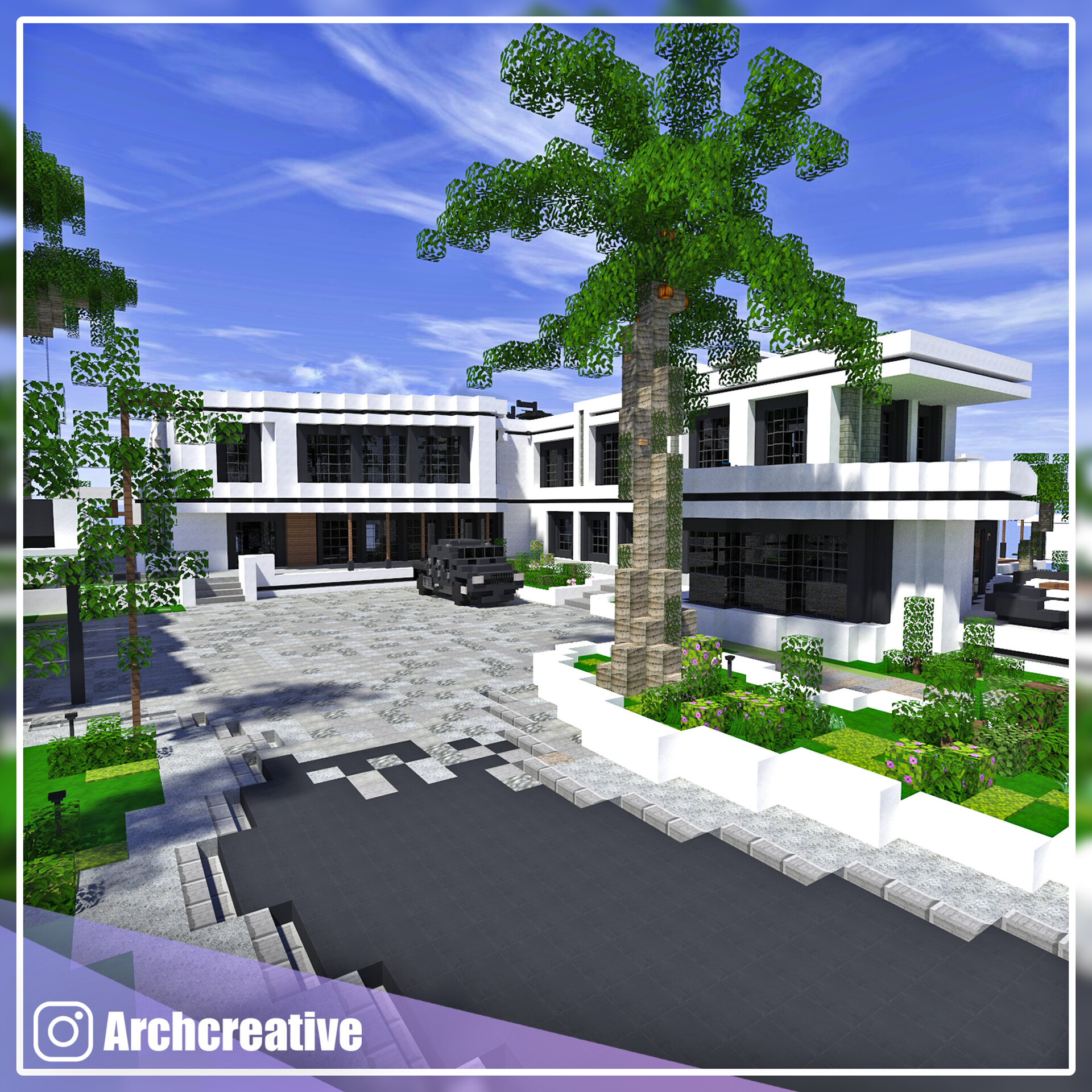 MODERN CLIFFSIDE MANSION | BY ALIENMEANING | FREE DOWNLOAD Minecraft Map