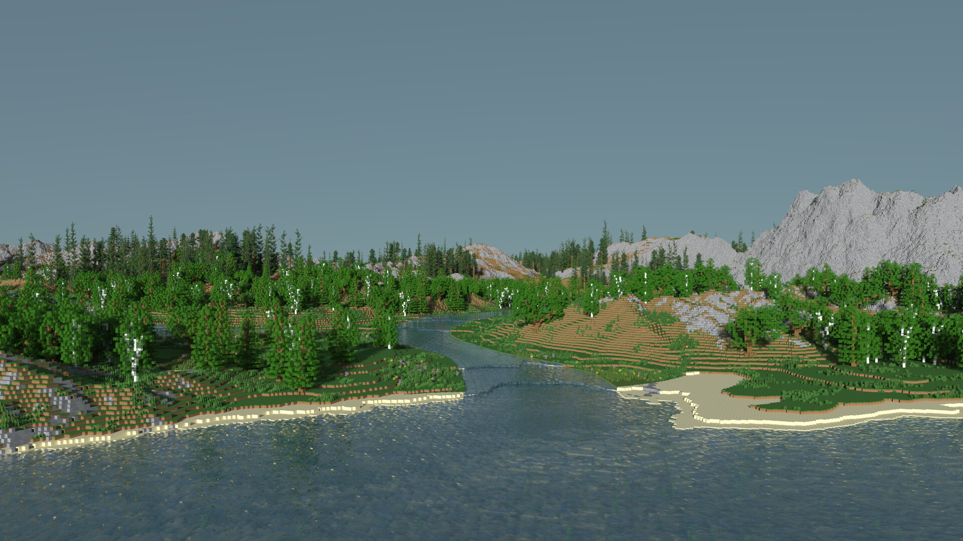 Atmora a Minecraft map - 18,000 x 9000 multibiome custom map Minecraft Map