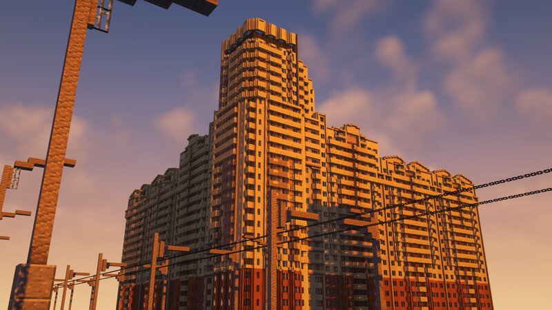 Primorskiy Soviet City | St.Petersburg Downtown district Minecraft Map