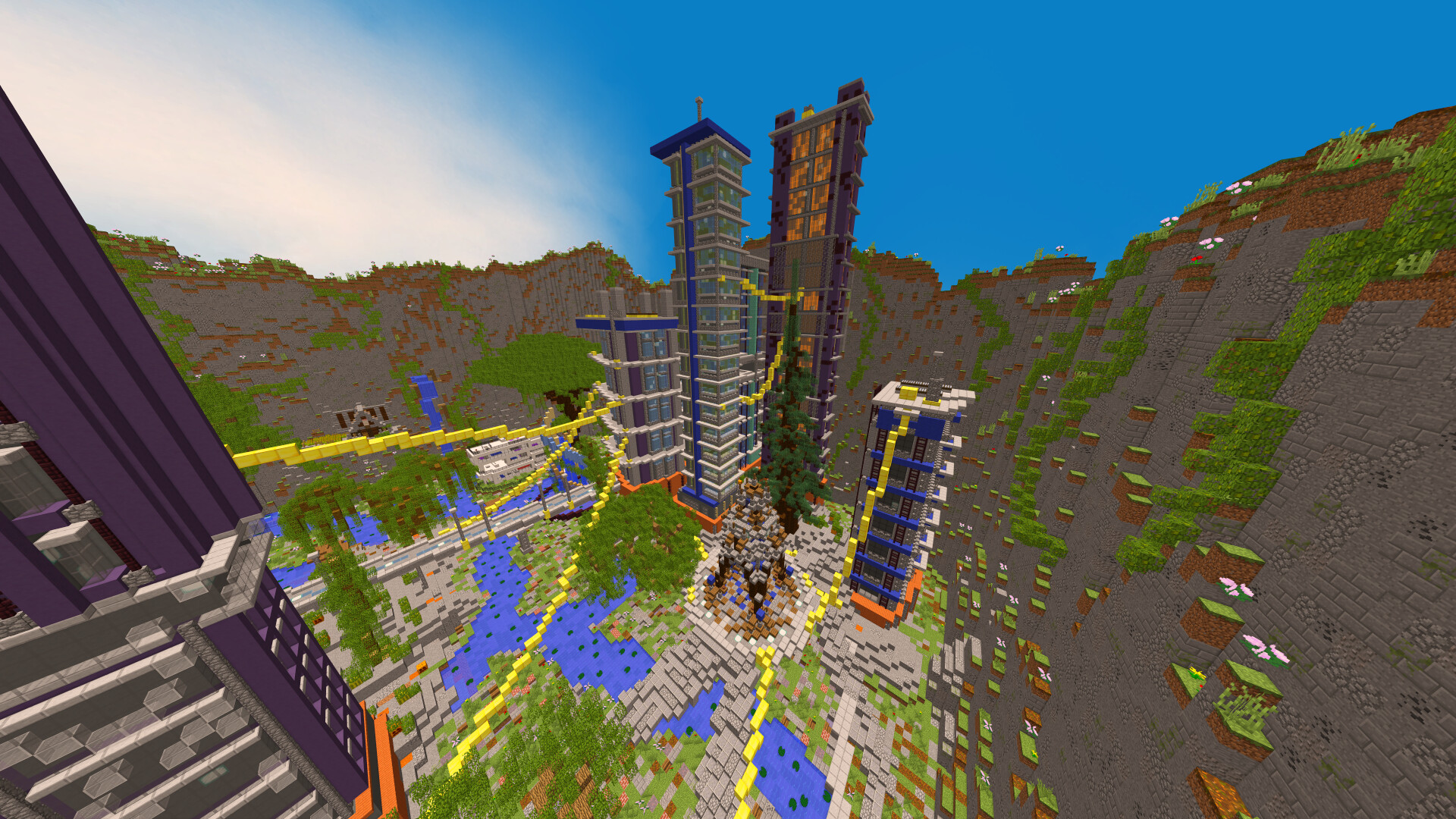 🏗️FUTURISTIC SPAWN Minecraft Map