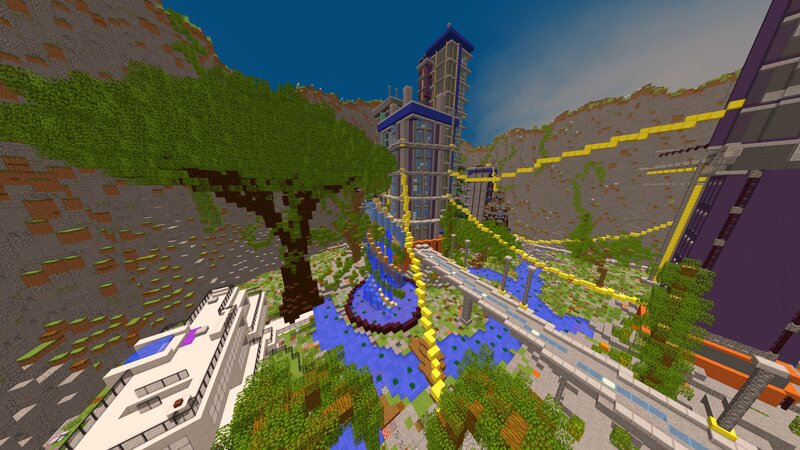 🏗️FUTURISTIC SPAWN Minecraft Map