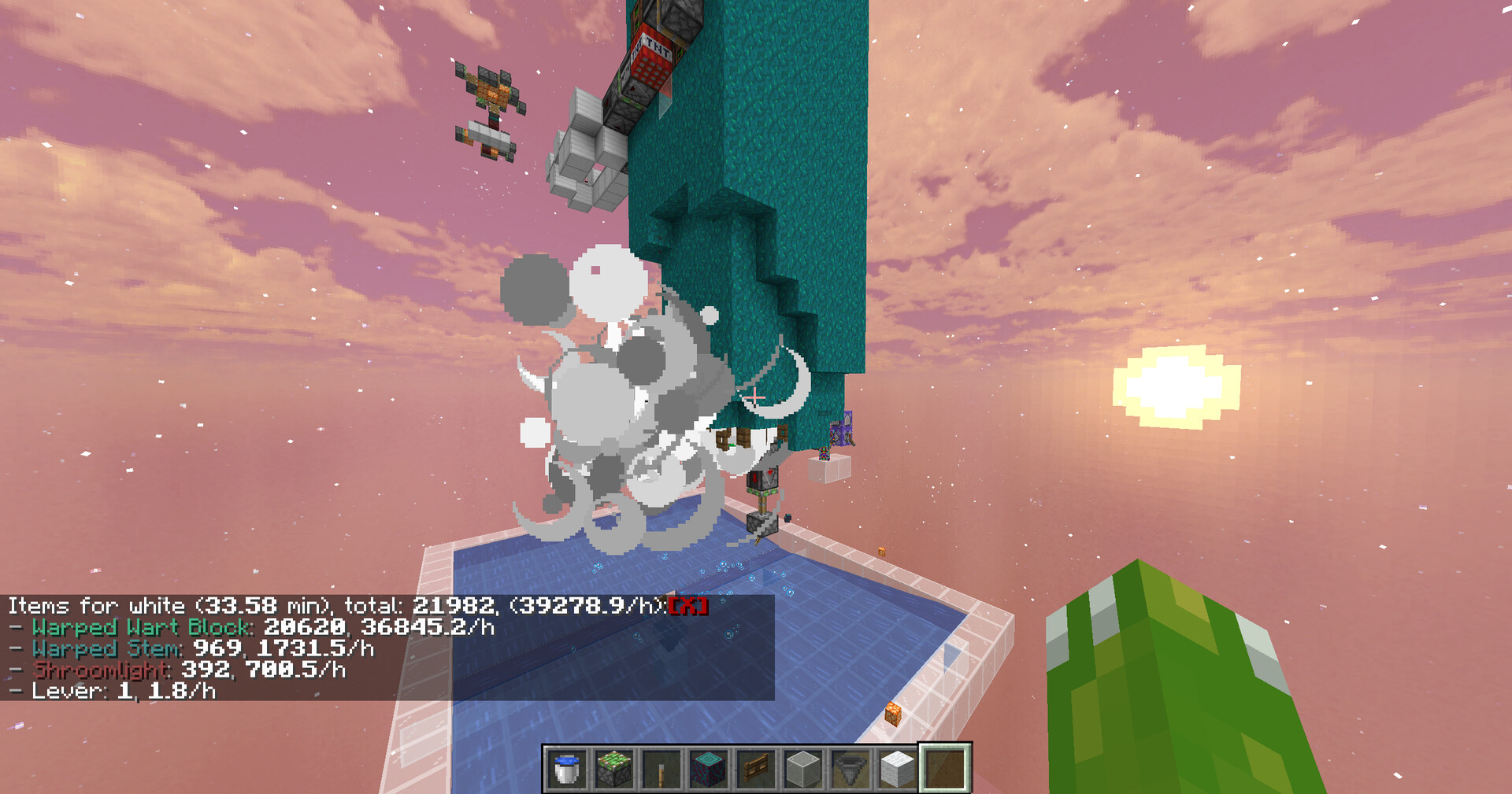 Playerless Nether Tree Farm Tutorial in Less than 1 Minute Minecraft Map