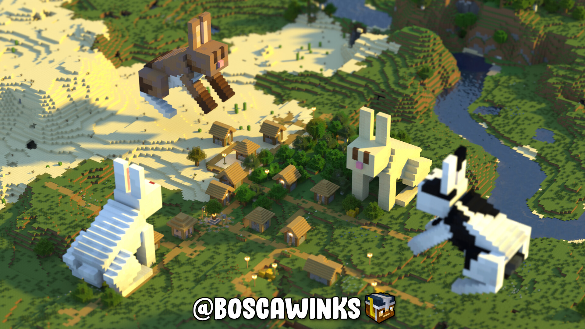 Rabbit Mob Statues Minecraft Map