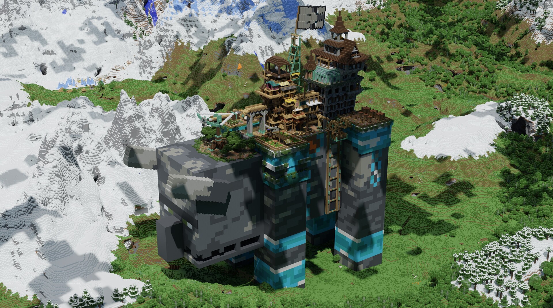 [map DL]Giant Ravager and outpost Minecraft Map