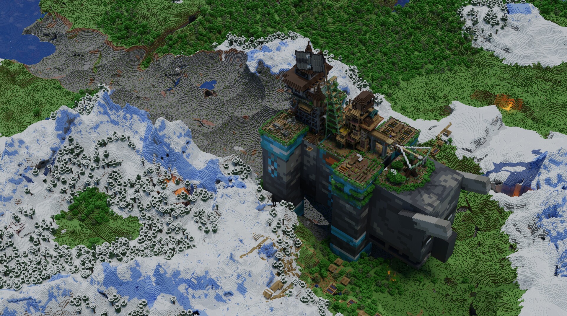 [map DL]Giant Ravager and outpost Minecraft Map