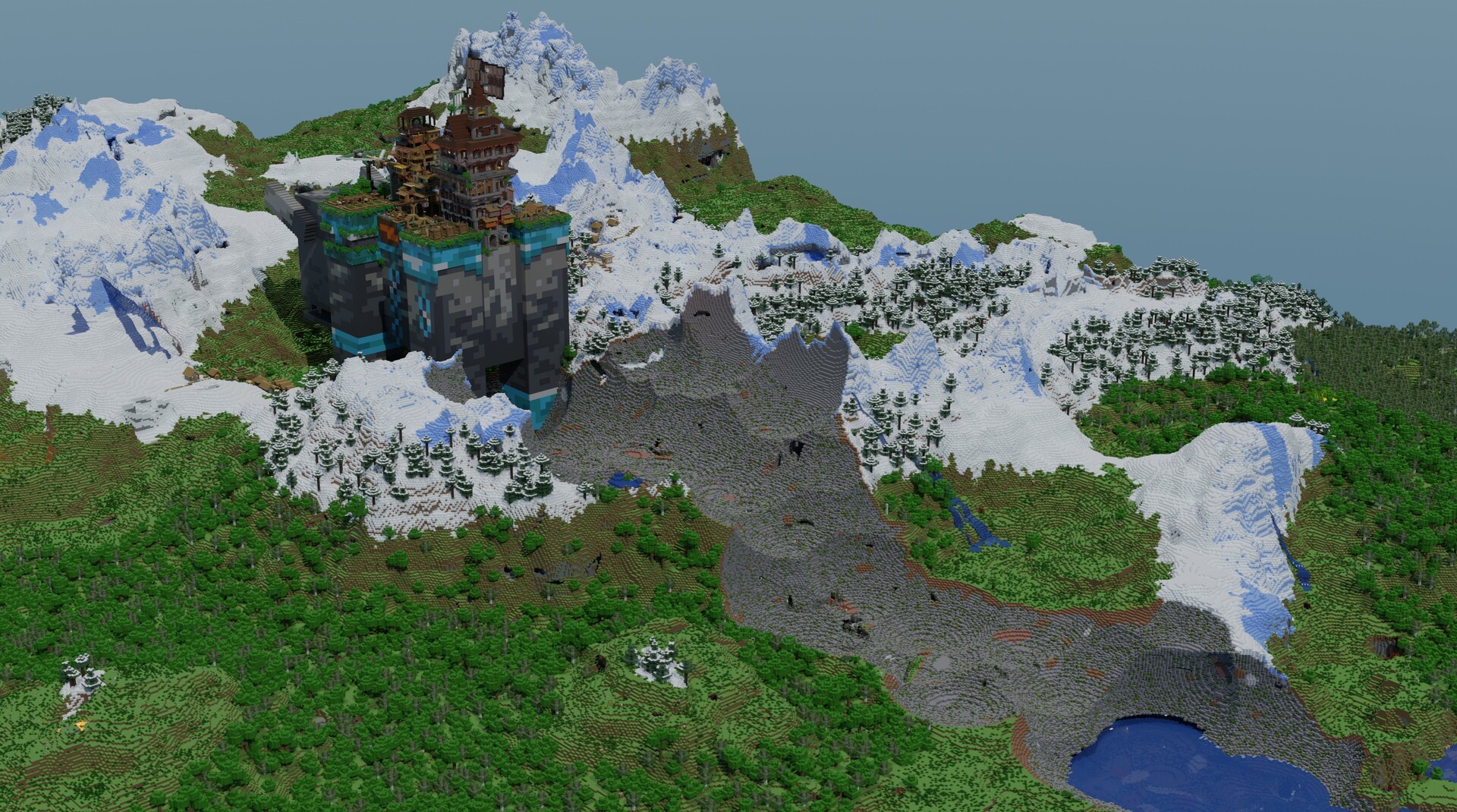[map DL]Giant Ravager and outpost Minecraft Map