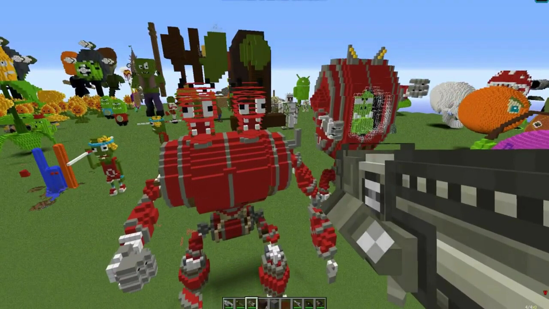 Plants Vs Zombies in MINECRAFT PVZ Minecraft Map