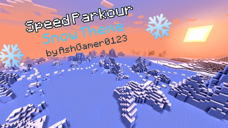 Snow Theme Speed Parkour Minecraft Map