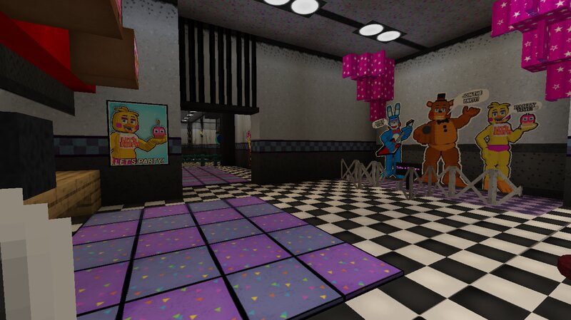 another FNAF fan game Five Night's At Freddy's 2 Open Source Minecraft Map